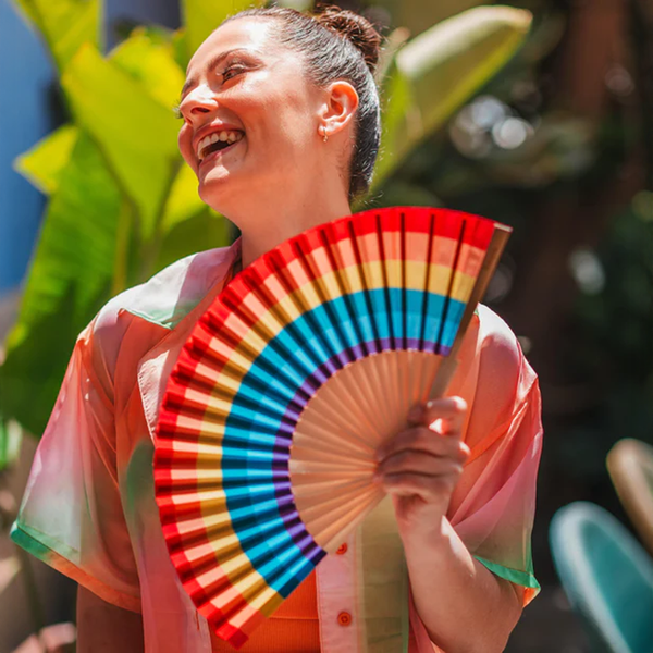 Fisura Hand Fan - Rainbow - AGWA Design Store