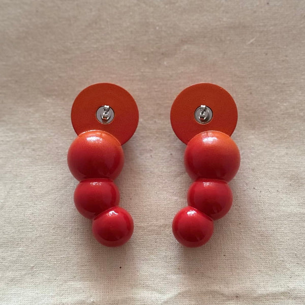 Grace Scharf Design BuBu Earrings 001 - Orange - AGWA Design Store