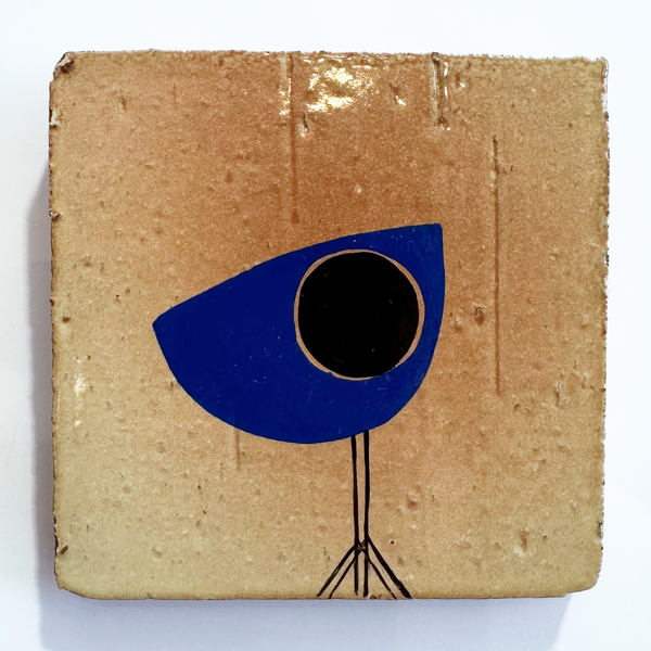 Klopper Single Bird Hand Painted Tile - Blue - AGWA Design Store