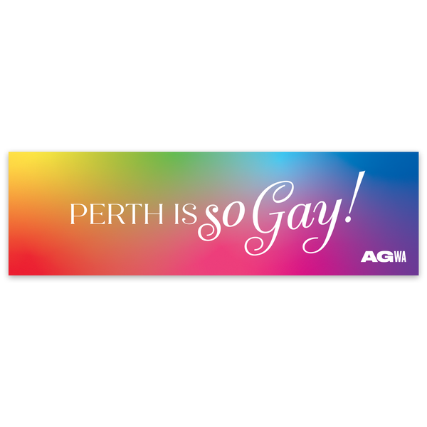 AGWA x Pride Fest Sticker Perth is so Gay - AGWA Design Store